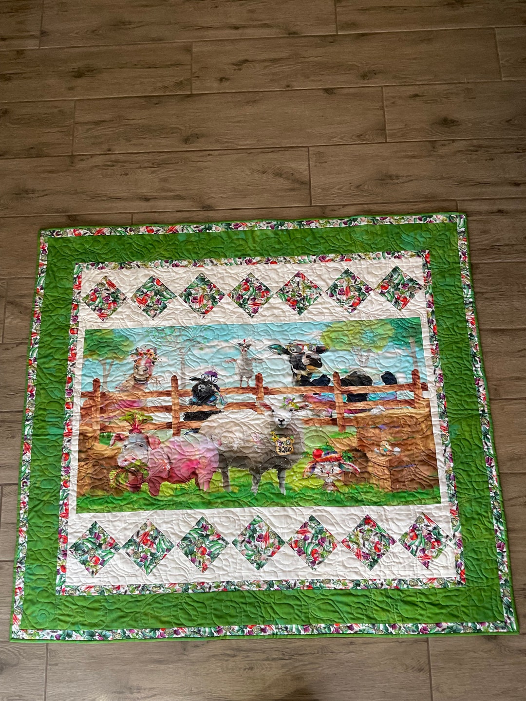 Farm Animals Quilt, Free Shipping - Etsy