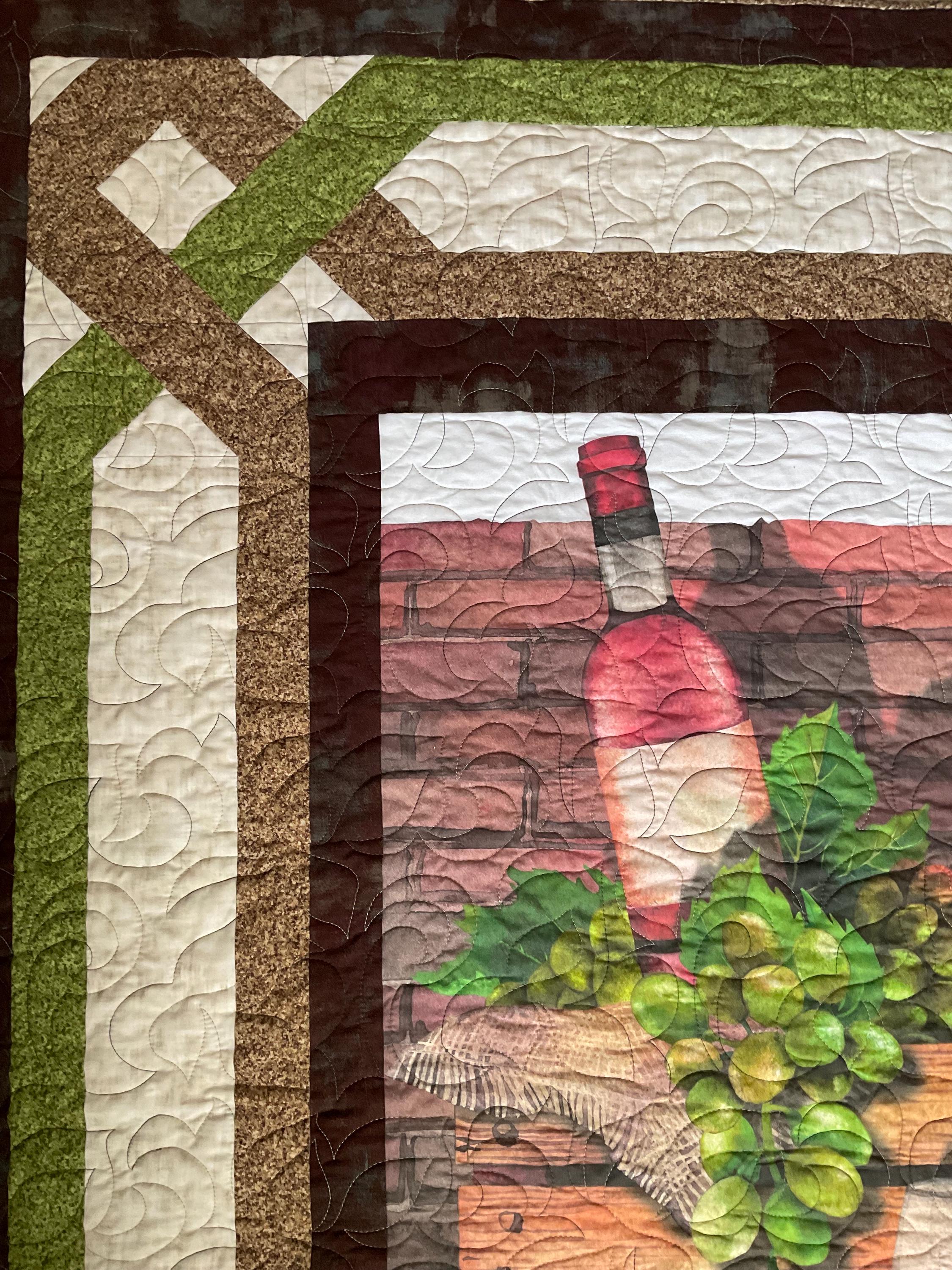 Wine Themed Quilt: Minky Backing, Wall Hanging (53”x59”) - Etsy