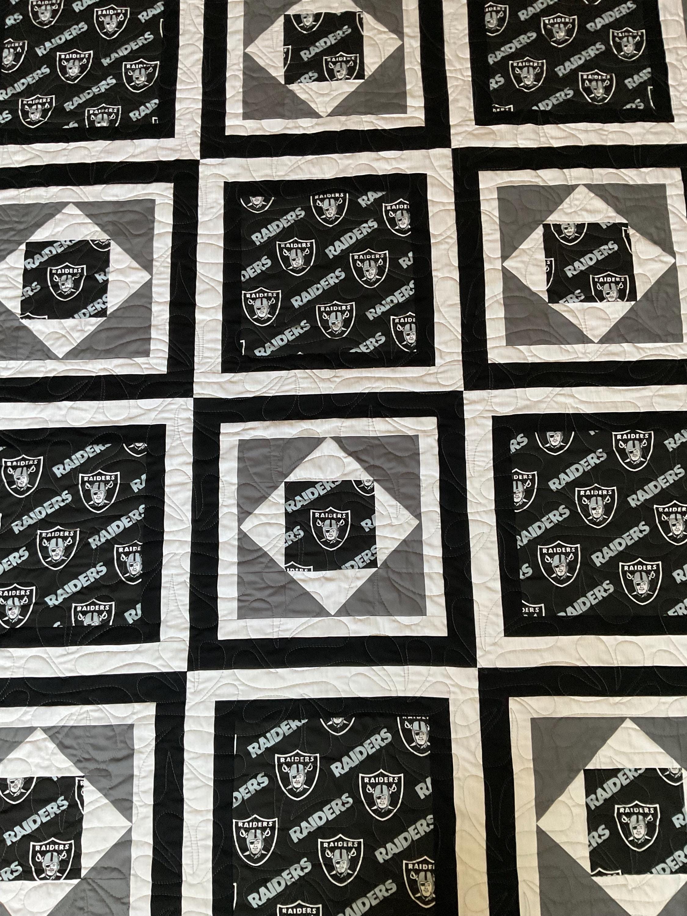 Raiders Quilt & Matching Pillow, Free Shipping - Etsy