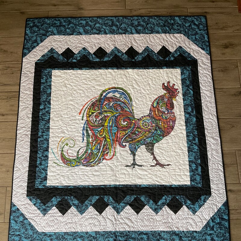 Rooster Quilt - Etsy