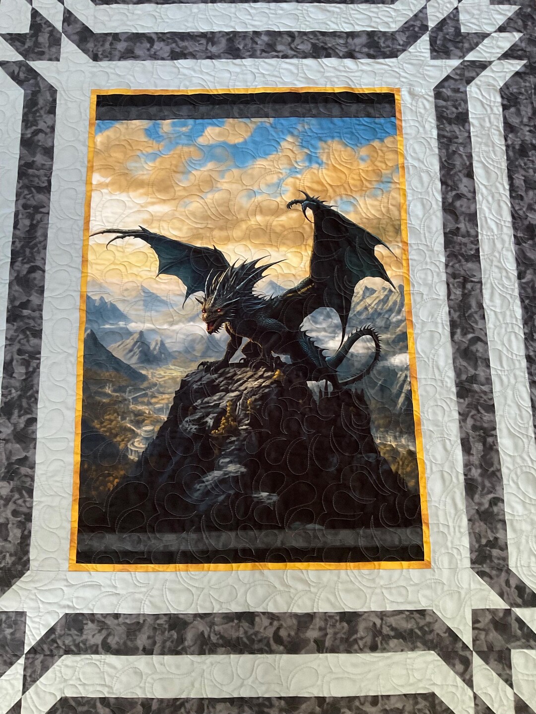 Dragon Quilt, Free Shipping - Etsy