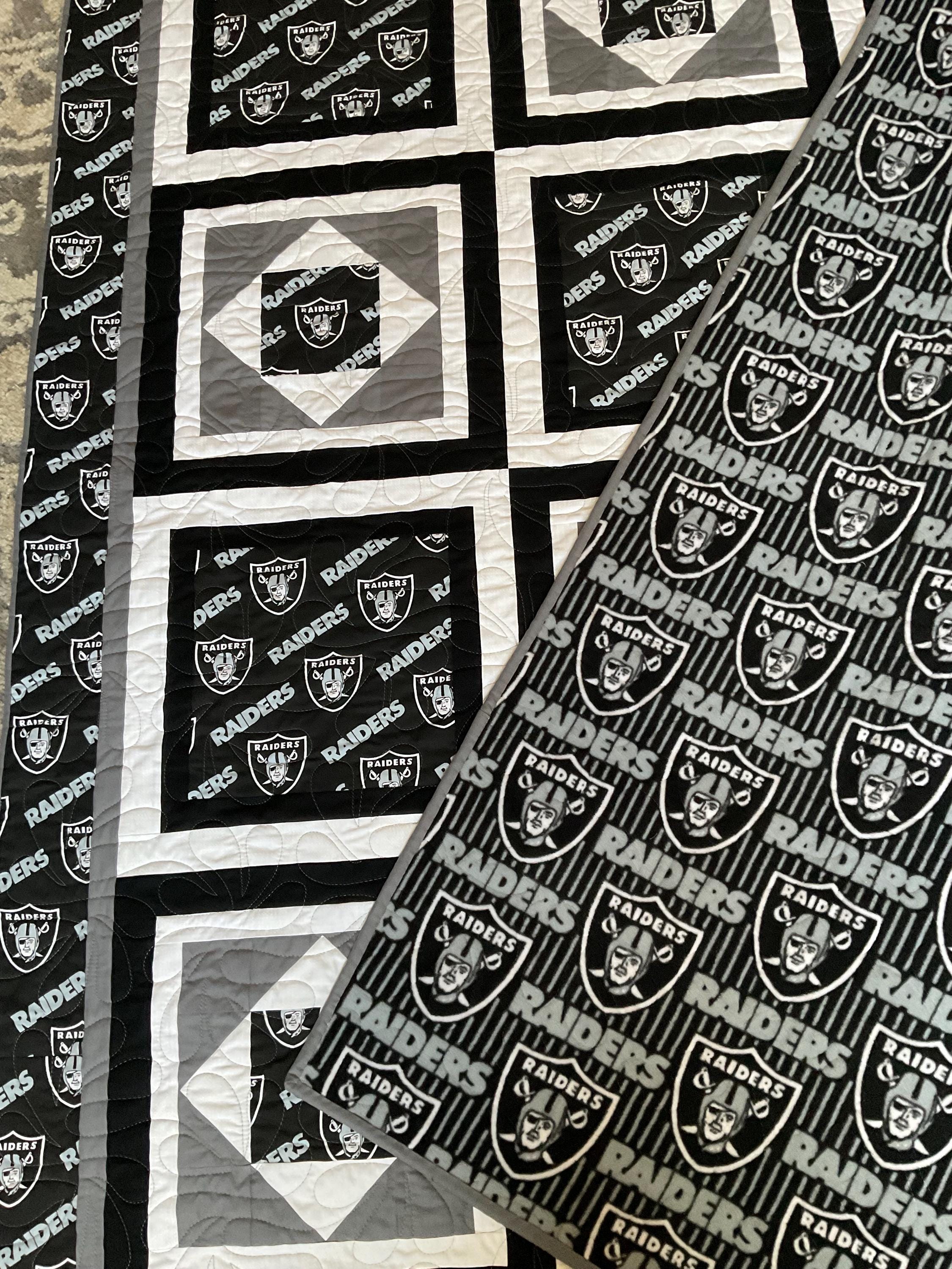 Raiders Quilt & Matching Pillow, Free Shipping - Etsy