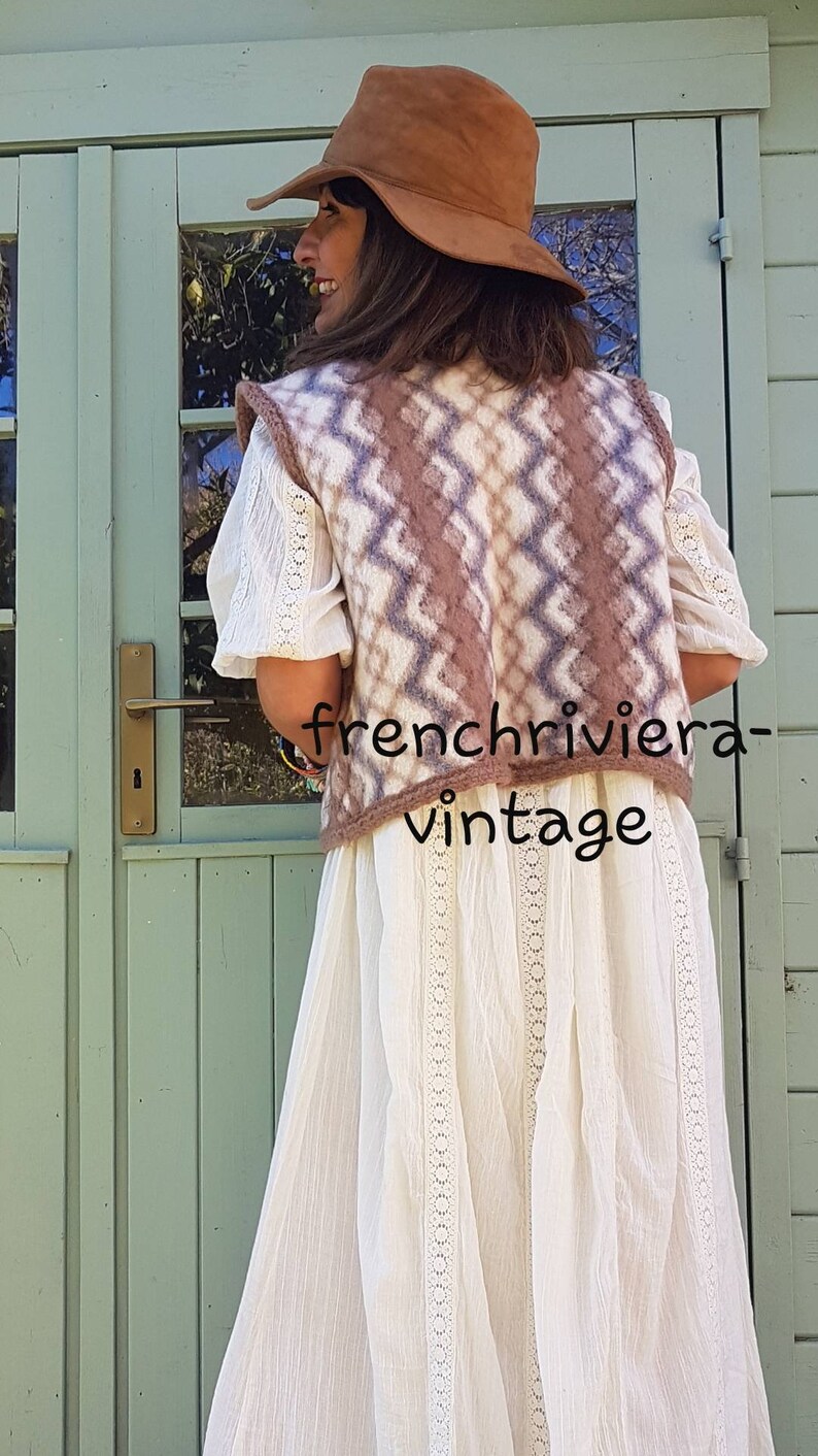 Weste Boho Wolle Weste reine Wolle Vintage Weste | Etsy