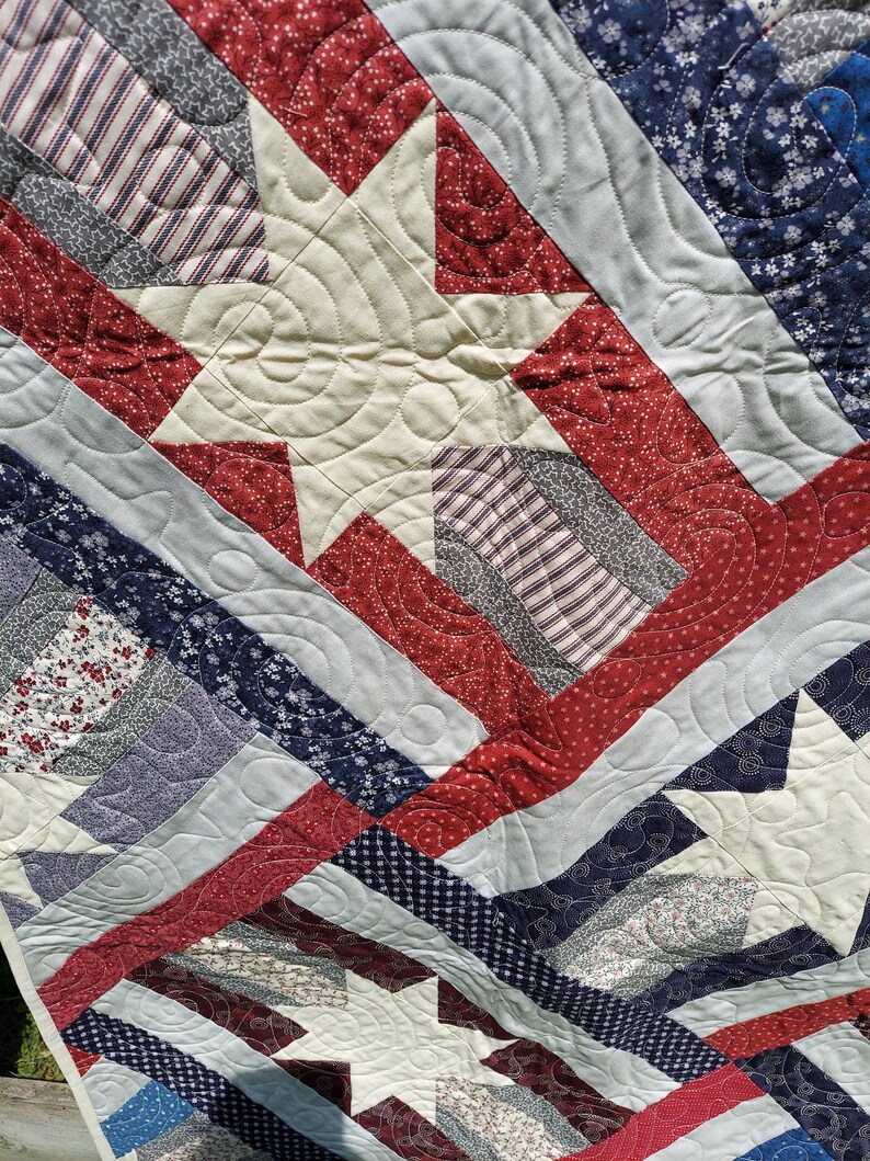 Slanted Star Quilt - Etsy