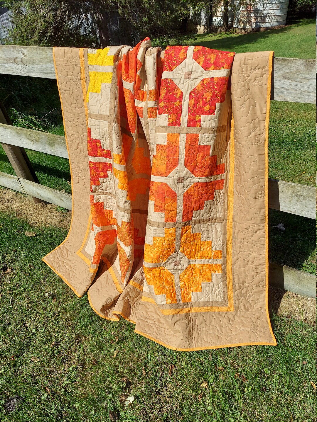 Fall Colors Queen Size Quilt - Etsy