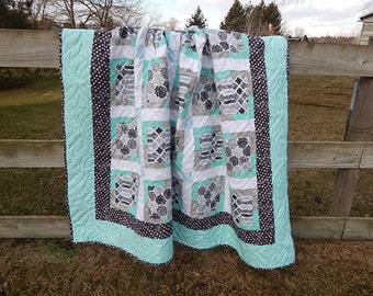 Aqua Quilt - Etsy