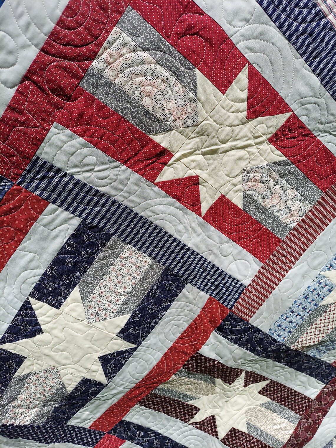 Slanted Star Quilt - Etsy