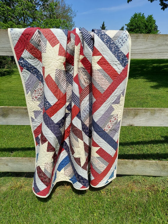 Slanted Star Quilt - Etsy