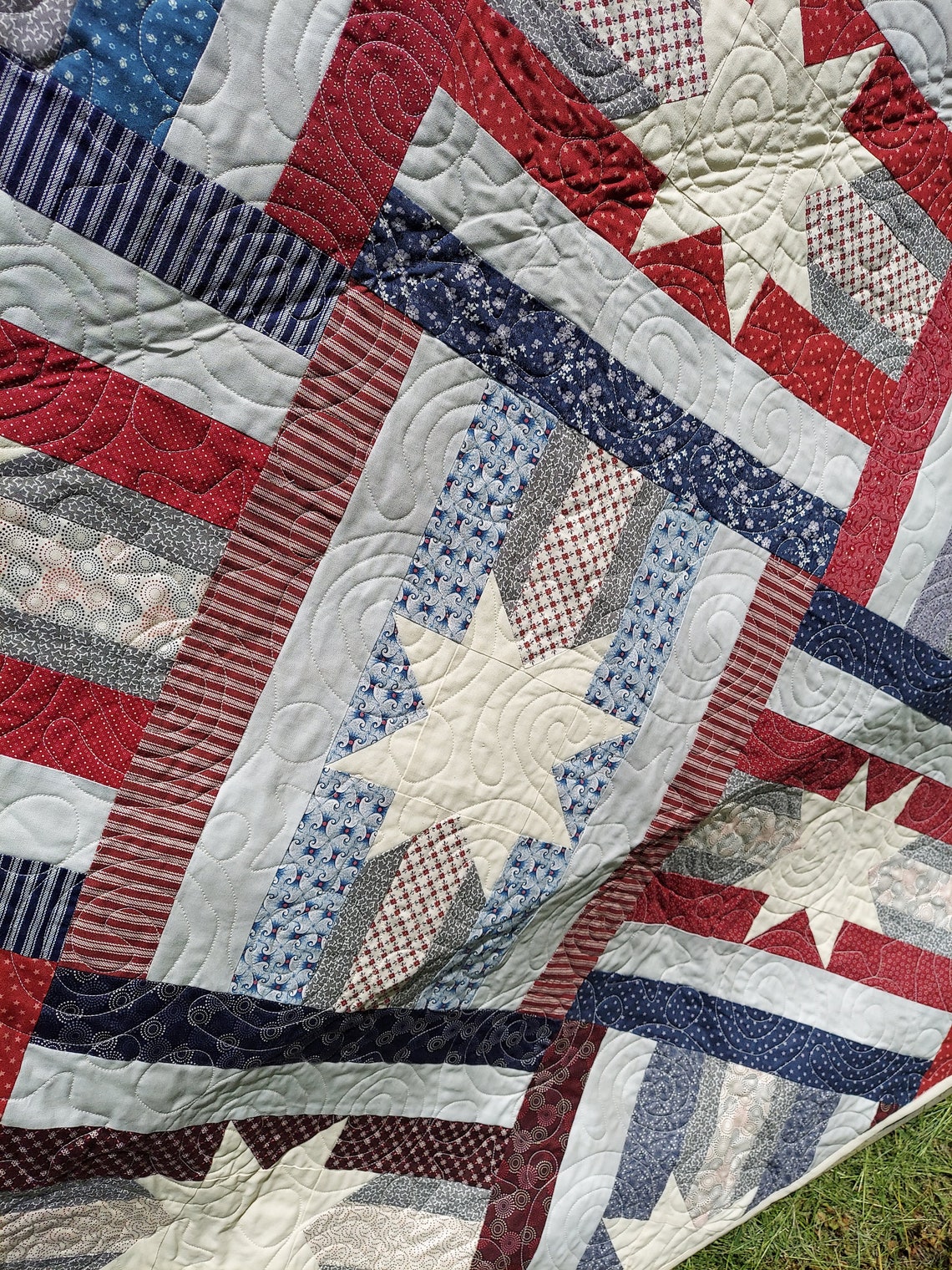 Slanted Star Quilt - Etsy