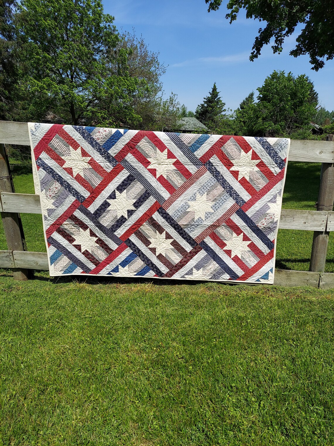 Slanted Star Quilt - Etsy