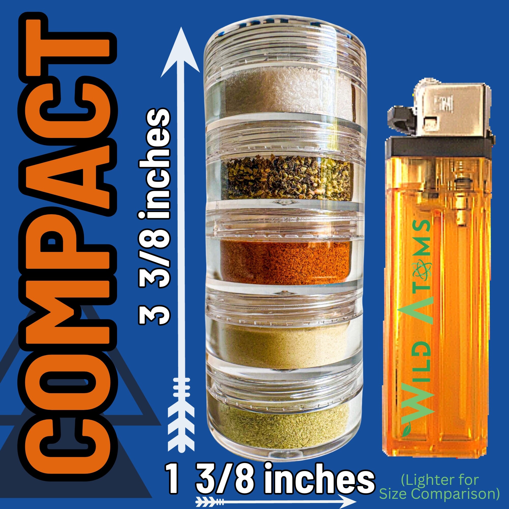 Travel Camp Spice Rack NICE RACK Organic Filled 5 Herbs Mini Kit for ...