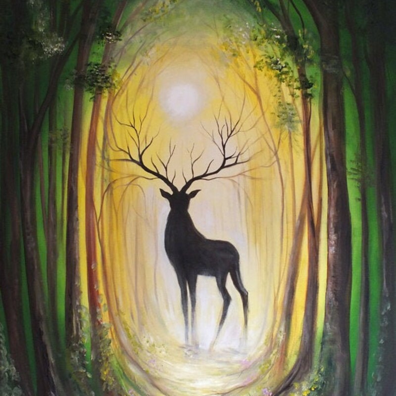 Fantasy Stag Art - Etsy