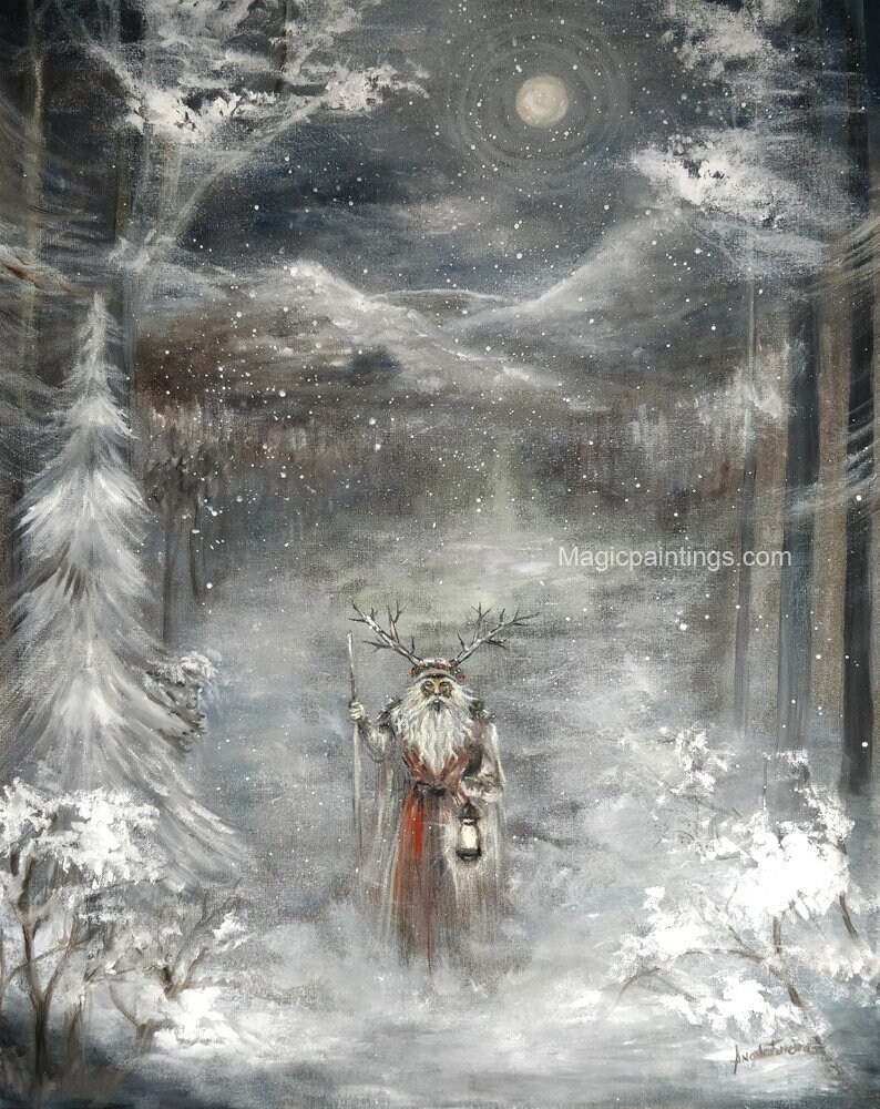 The Winter King Print Winter Solstice Yule - Etsy