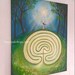 Sacred Labyrinth Goddess Art, Original Artwork, Oil on Canvas, Rocky ...