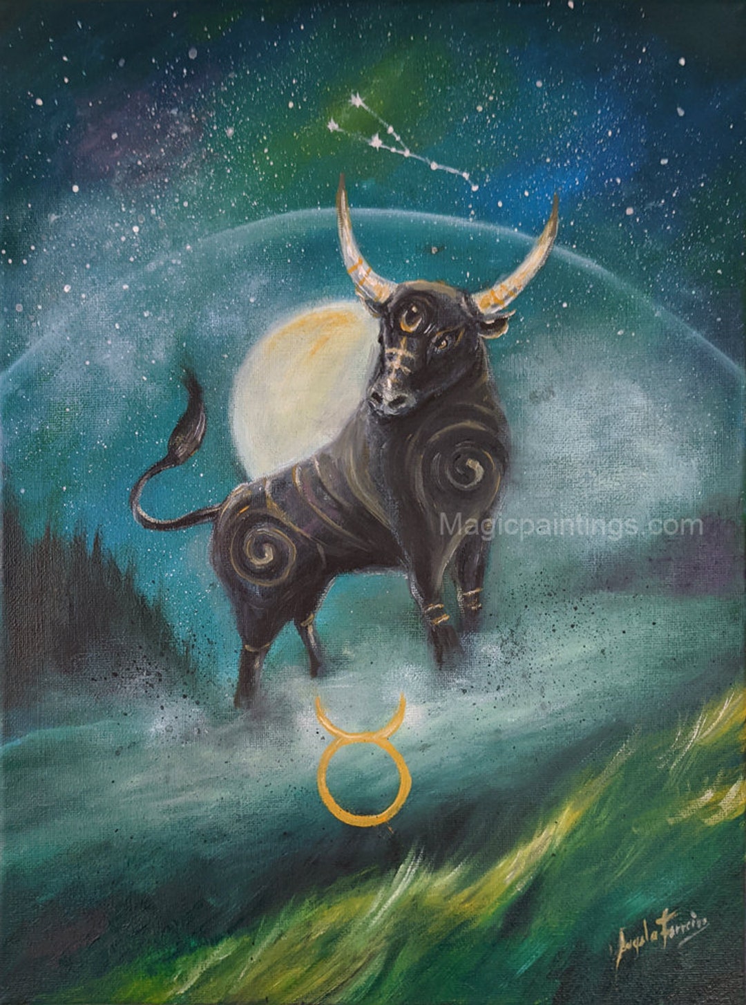 Taurus Greeting Card, Zodiac, Star Sign, Bull - Etsy