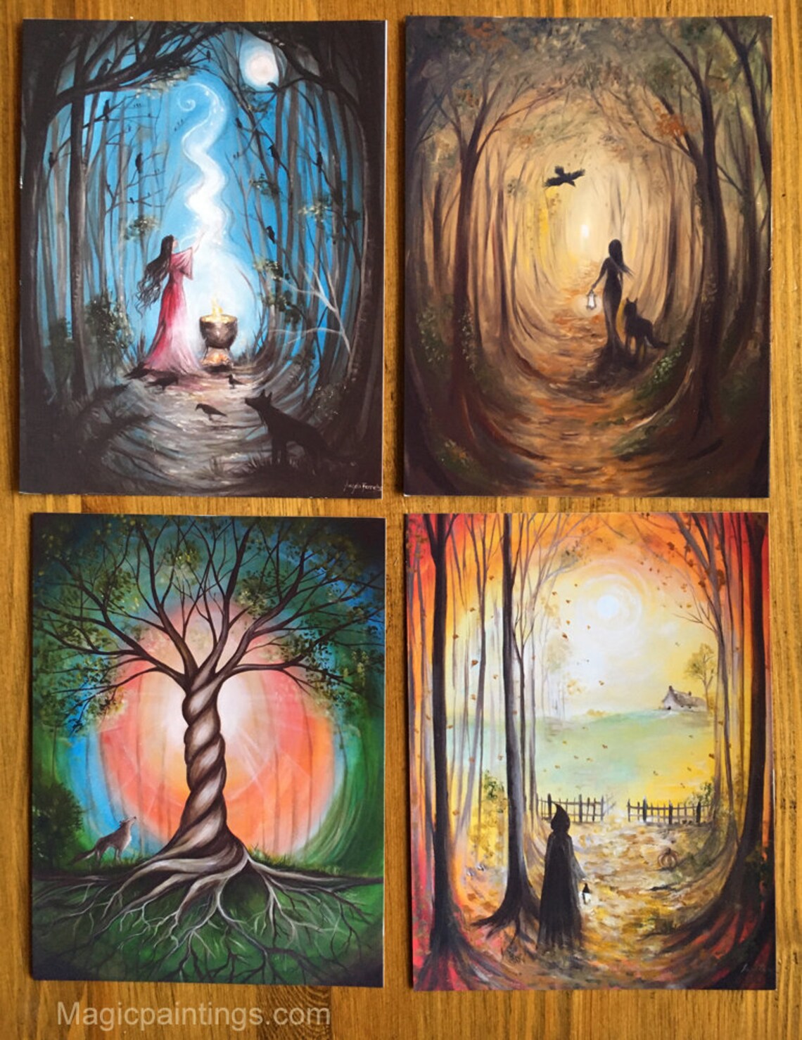 Magic Paintings Small Prints Set of 4 | Etsy UK