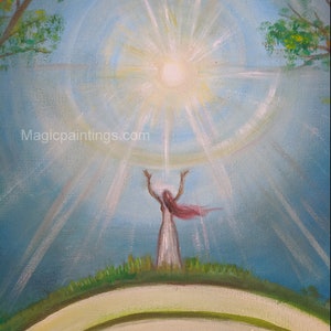 Sacred Labyrinth - Goddess Art, Original Artwork, Oil on Canvas, Rocky ...