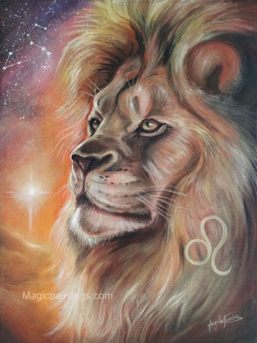 Leo, Zodiac, Star Sign, Lion Print - Etsy