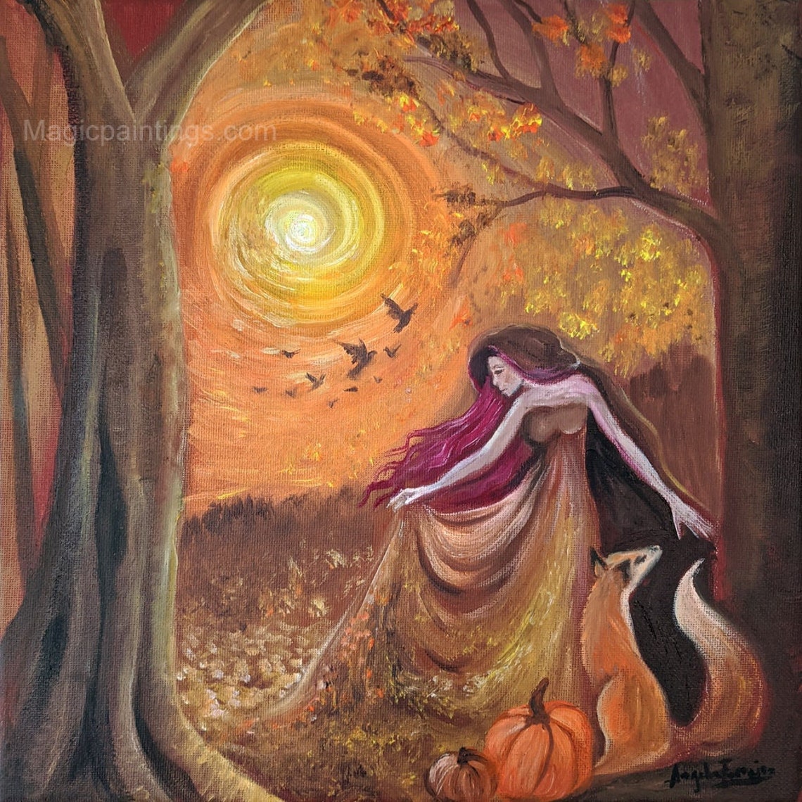 Autumn the Four Seasons the Fall Autumn Leaves Print - Etsy