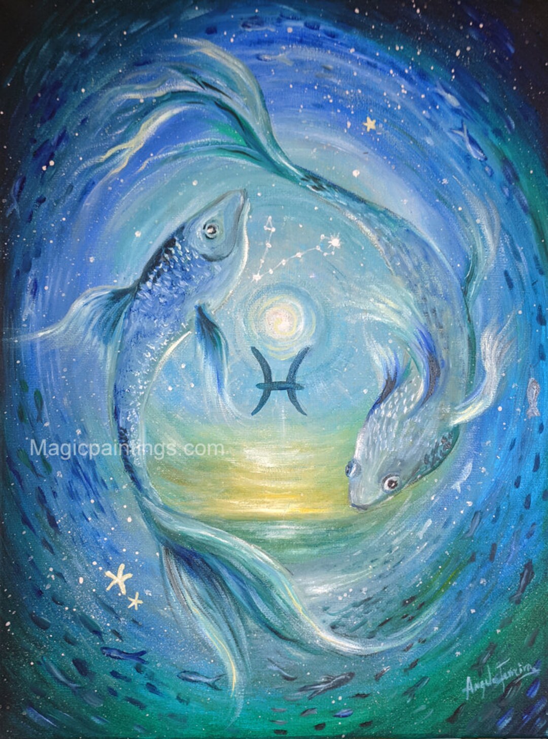 Pisces, Zodiac, Star Sign, Fish Print - Etsy