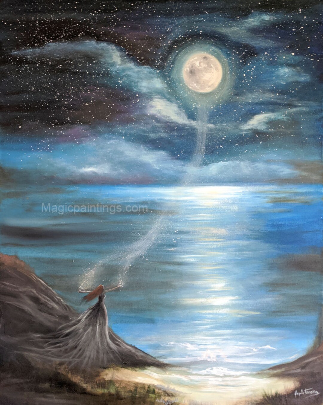 Lady of the Moon, Moon Goddess Greeting Card - Etsy Canada