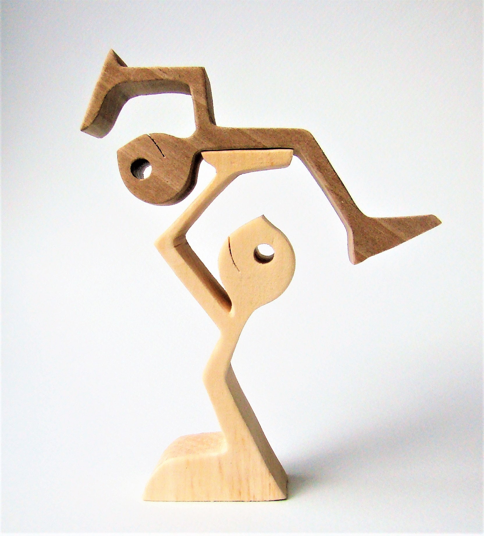 Acrobats 3 Wood Carving Wripped - Etsy