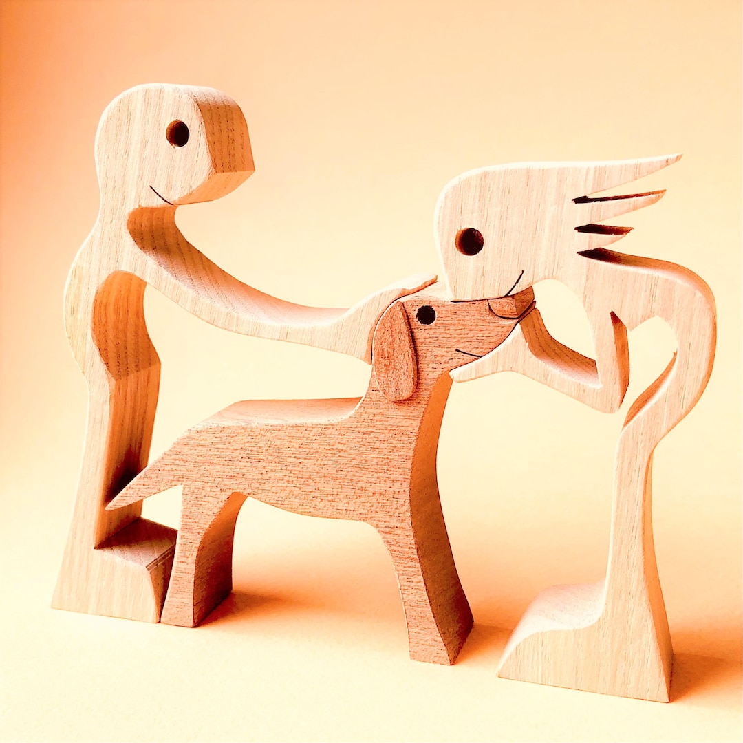A Couple an Irish Setter Original Wood Sculpture 2virgule5d - Etsy