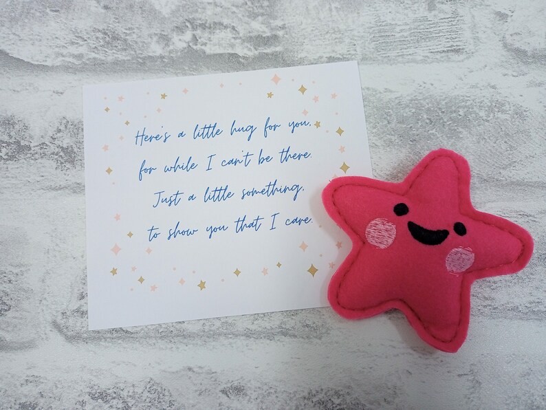 Felt Pocket Hug With Poem Star Pocket Hug Hug in a Box Hug - Etsy UK