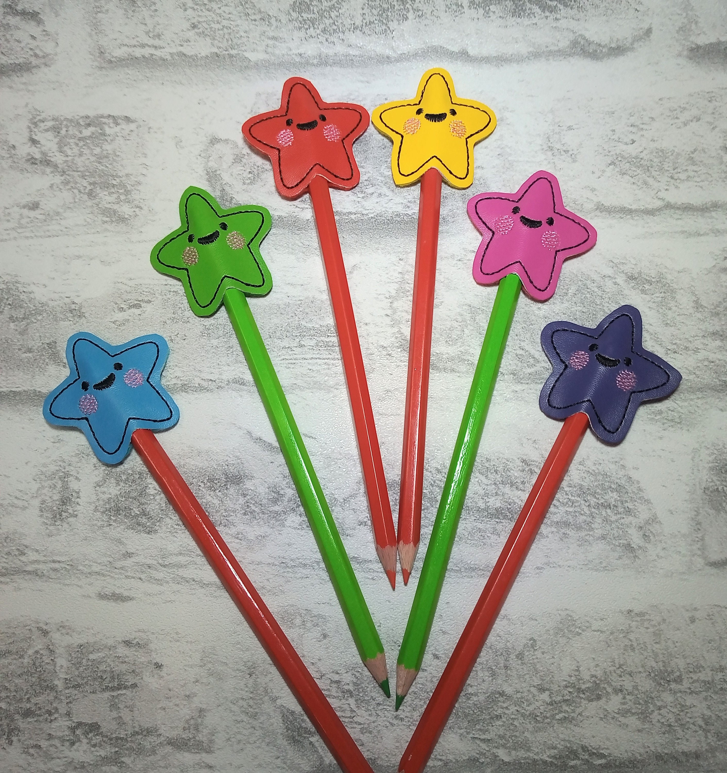 Star Pencil Toppers With Pencils Class Presents Christmas - Etsy UK