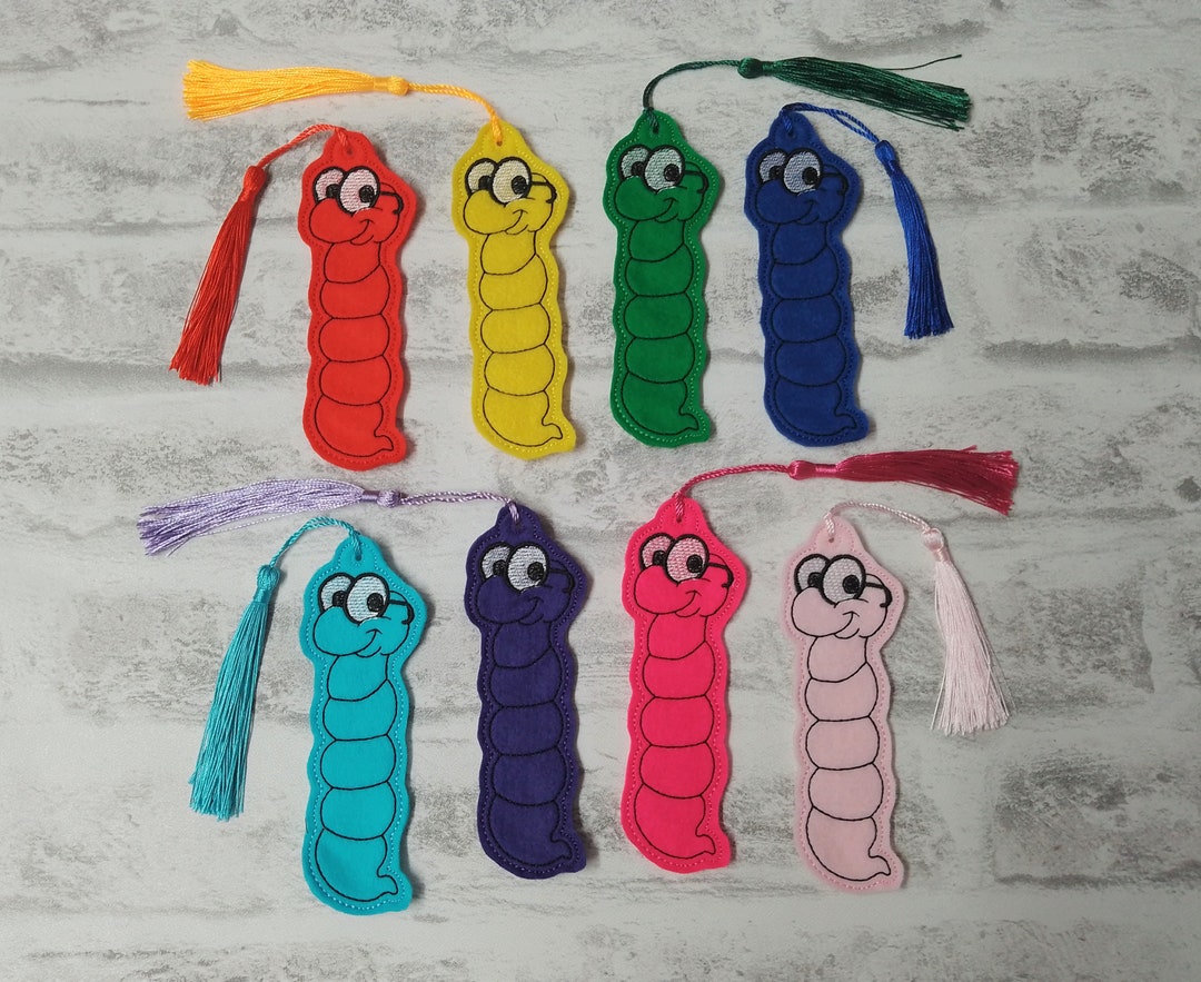 Kids Bookmark, Bookworm Bookmark for Children, Childs Bookmark ...