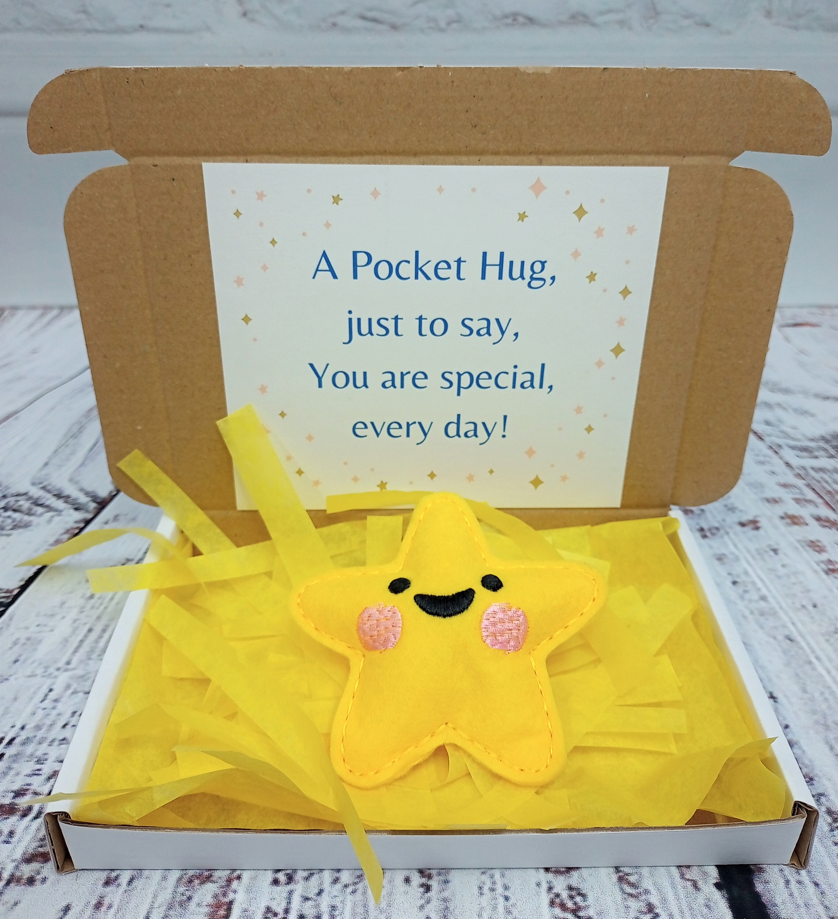 Felt Pocket Hug With Poem Star Pocket Hug Hug in a Box Hug - Etsy UK