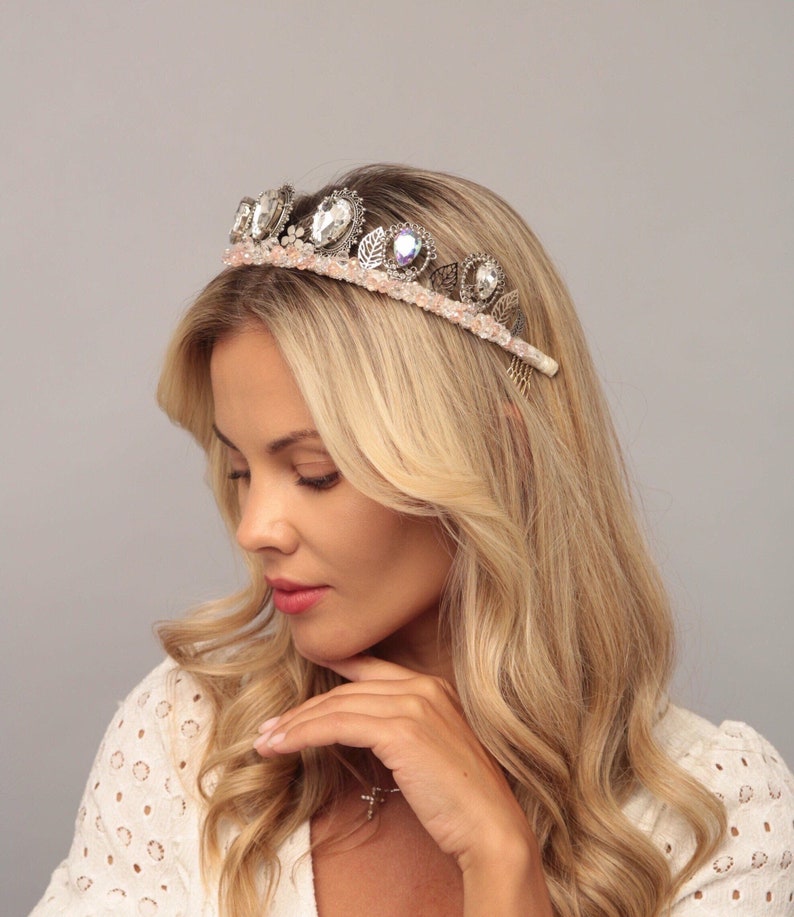 Silver Baroque Crown Gothic Wedding Headpiece Medieval Tiara | Etsy