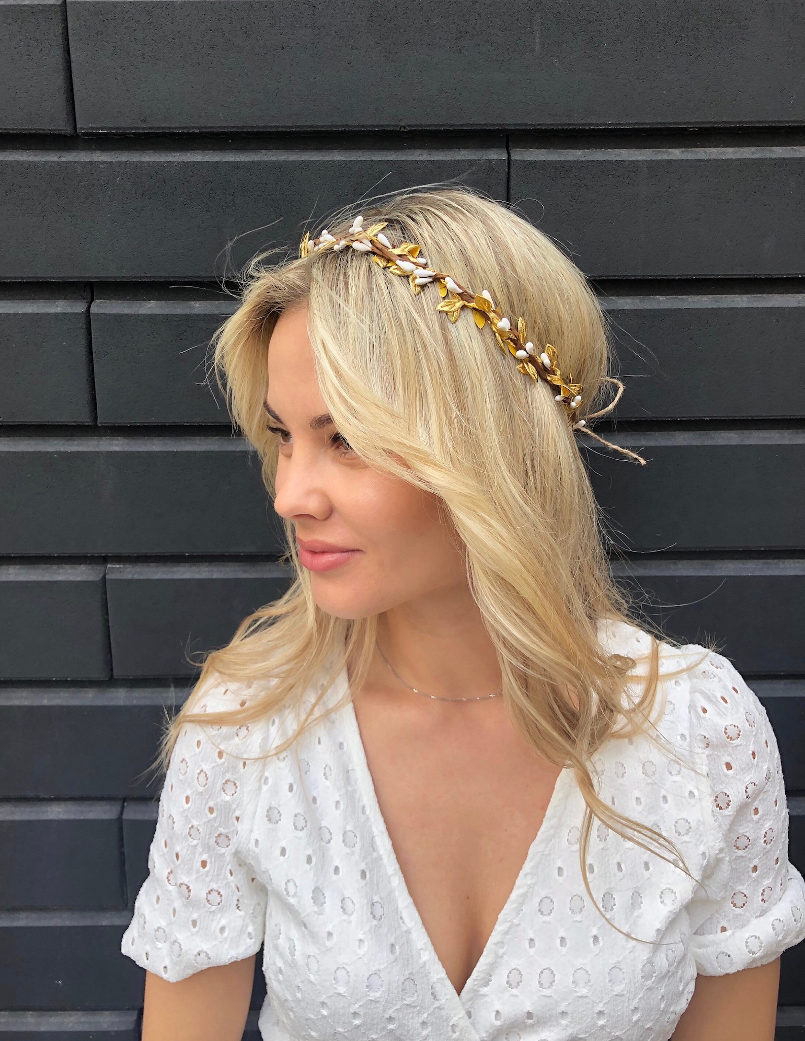 Gold Crown Wedding Laurel Wreath Greek Headpiece Cesar Crown | Etsy