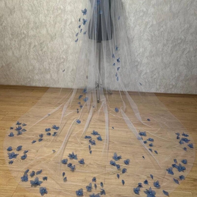 Royal Blue Wedding Veil - Etsy