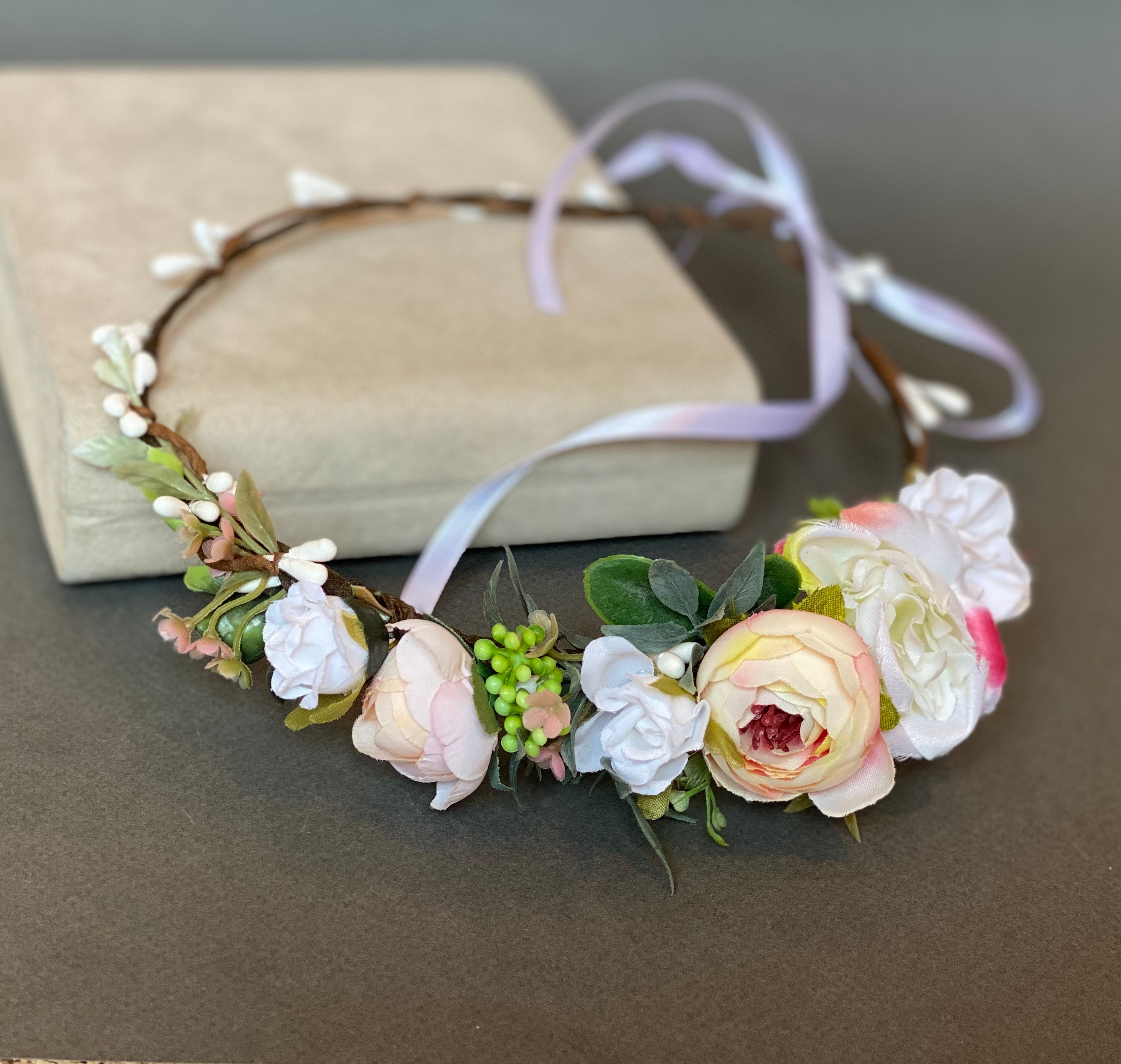 Wedding Flower Crown Wedding Headband Bridal Flower Crown - Etsy
