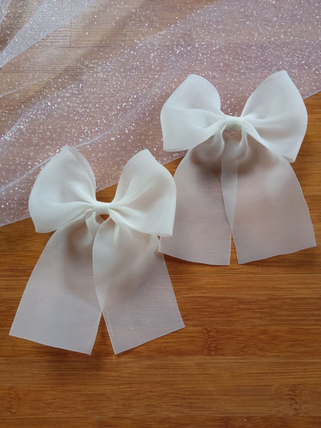 Bow for Shoe Bridal Shoe Clips Wedding Bows Width 4.7 Inch Handmade ...