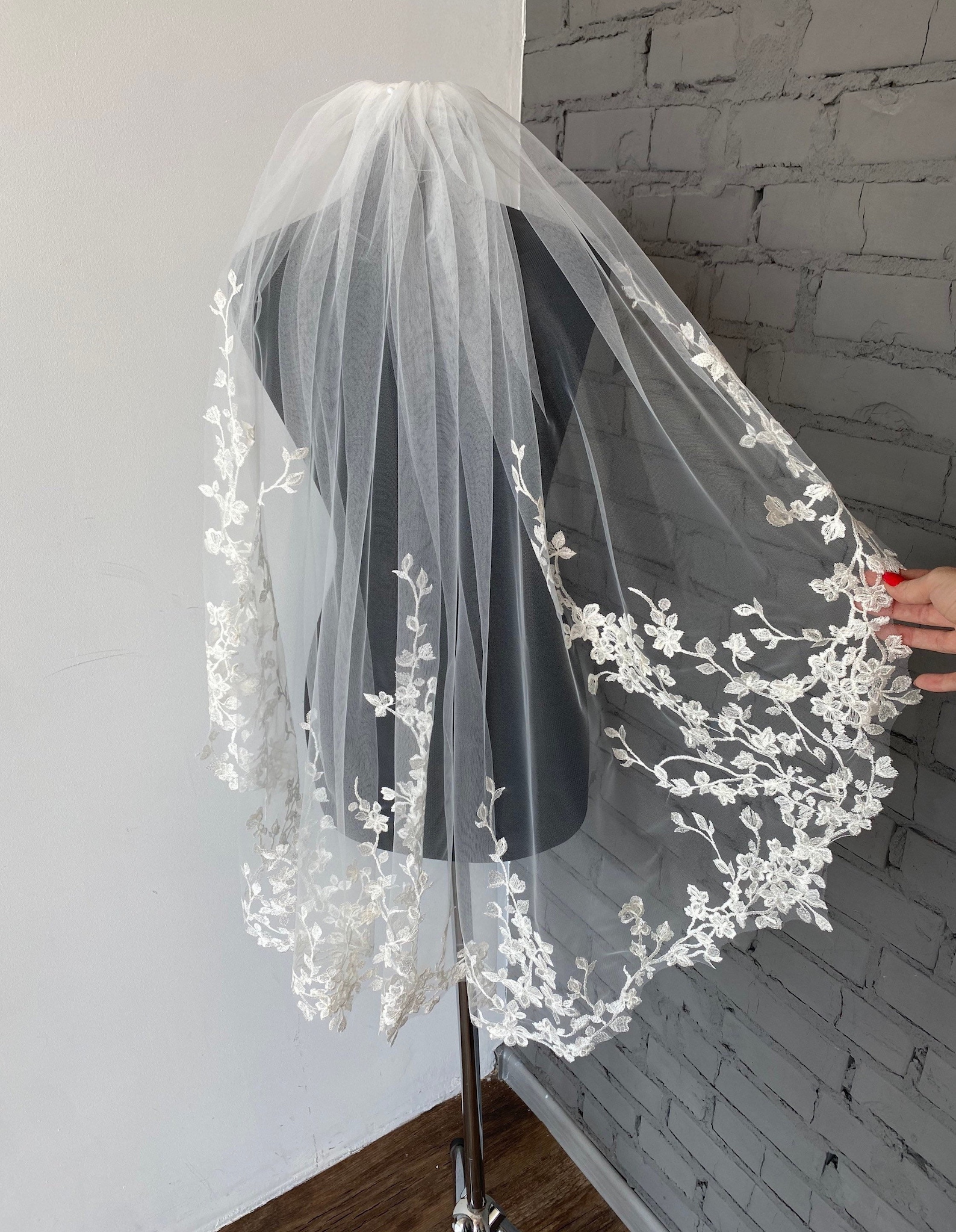 Wedding Veil Short Veil Wedding Lace Bridal Veil Lace Veil - Etsy