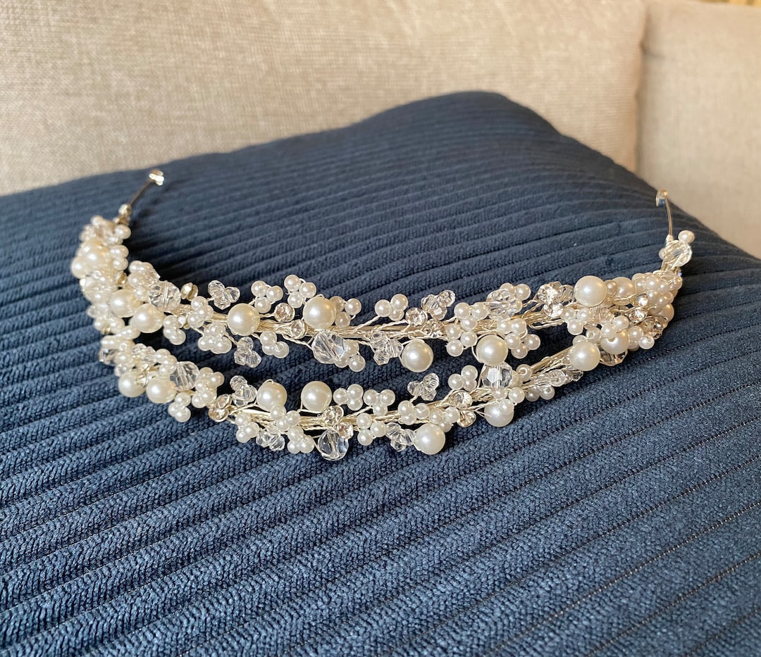 Headpiece Pearl Bridal Headpiece Wedding Hair Accessories Pearls Crown ...