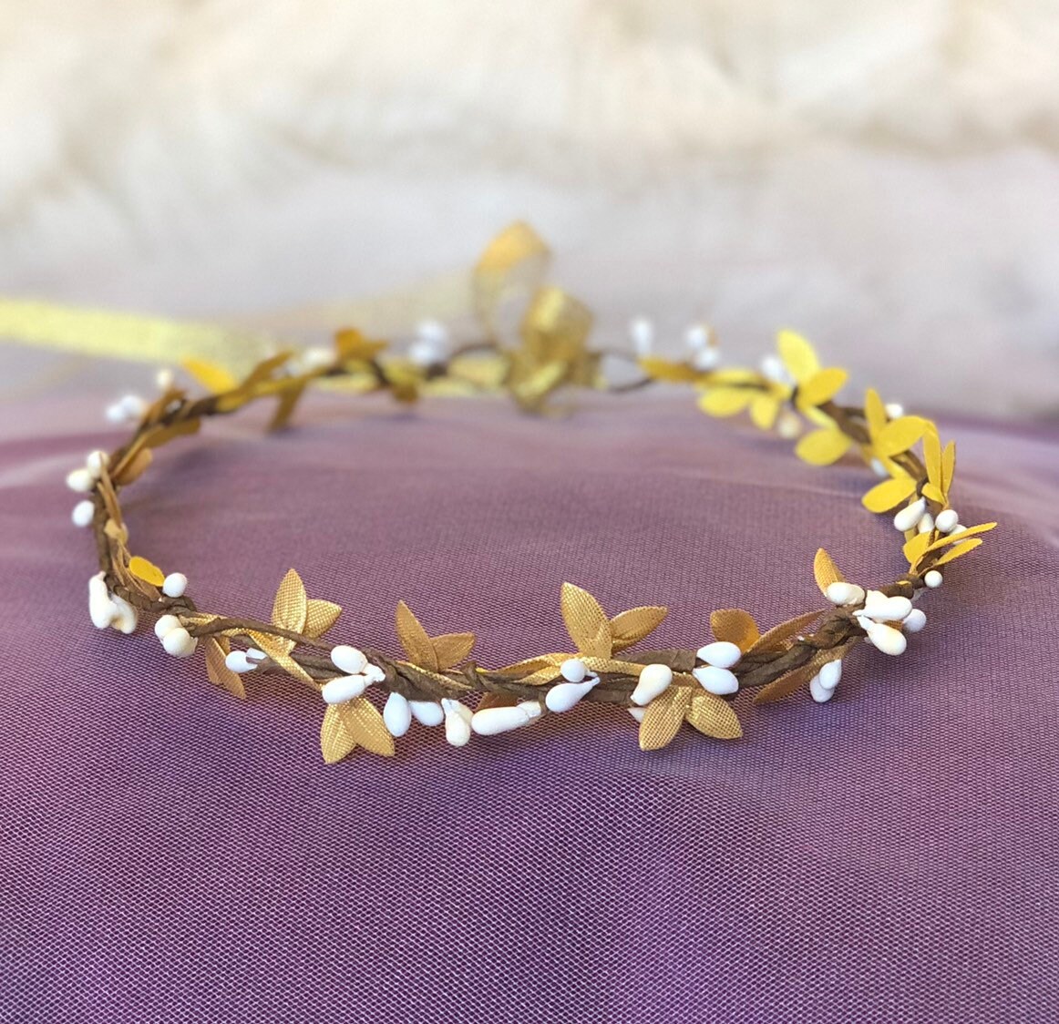 Gold Crown Wedding Laurel Wreath Greek Headpiece Cesar Crown | Etsy