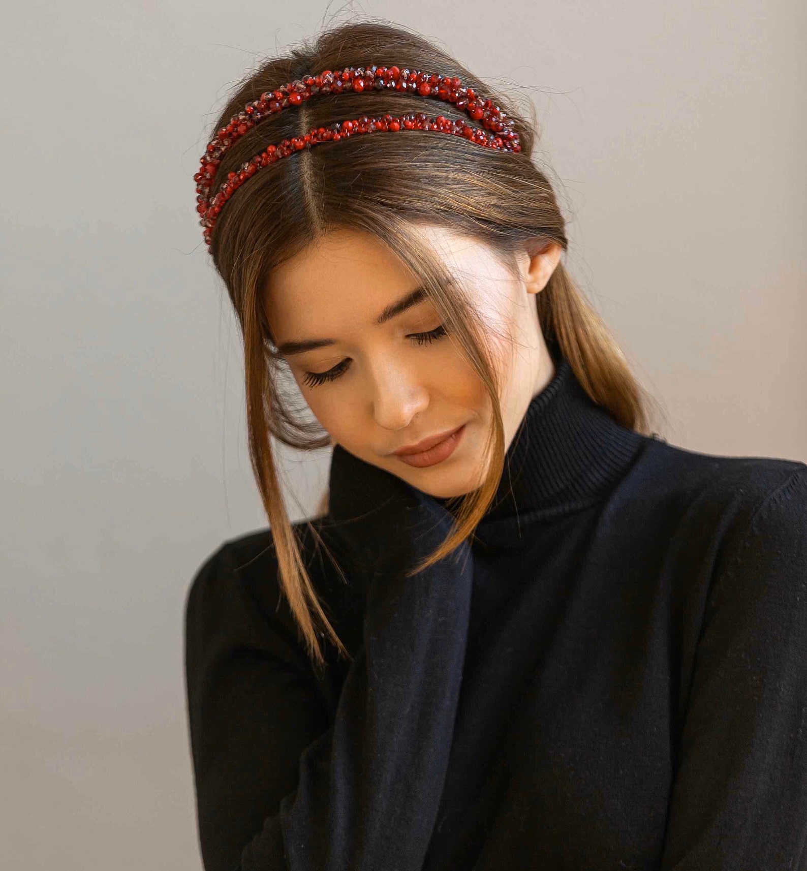 Silver Beaded Headbands for Women Wedding Hair Accessories Jeweled ...