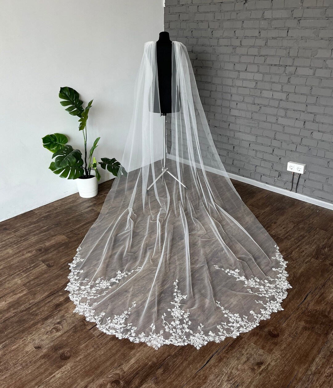 Veil Cape Wedding Veil Cape Bridal Cape Veil Ivory Long Wedding Cape ...