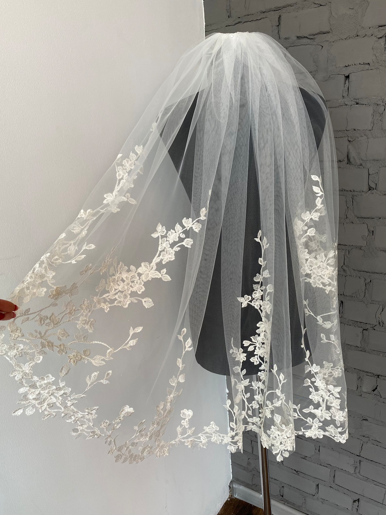 Wedding Veil Short Veil Wedding Lace Bridal Veil Lace Veil - Etsy