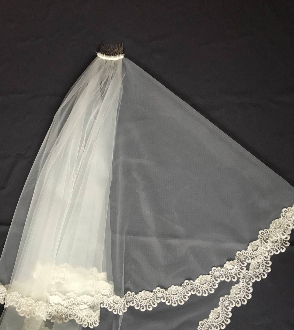 Sparkle bridal veil shimmer lace wedding veil with train veil | Etsy