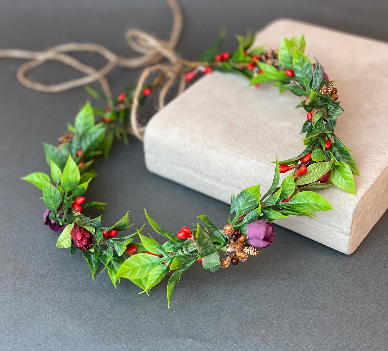 Green Flower Crown Wedding Flower Crown Flower Girl Crown - Etsy