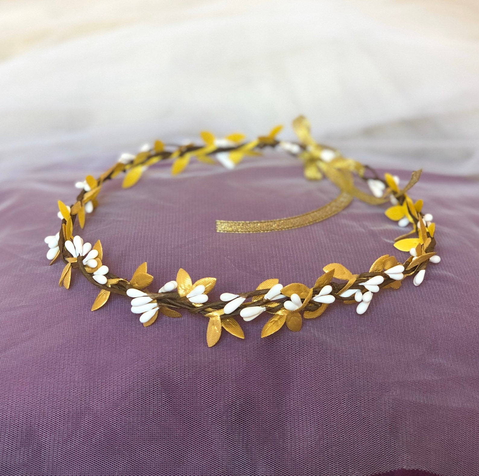 Gold Crown Wedding Laurel Wreath Greek Headpiece Cesar Crown | Etsy