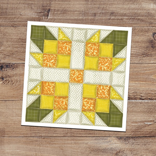 Yellow Star Quilt - Etsy