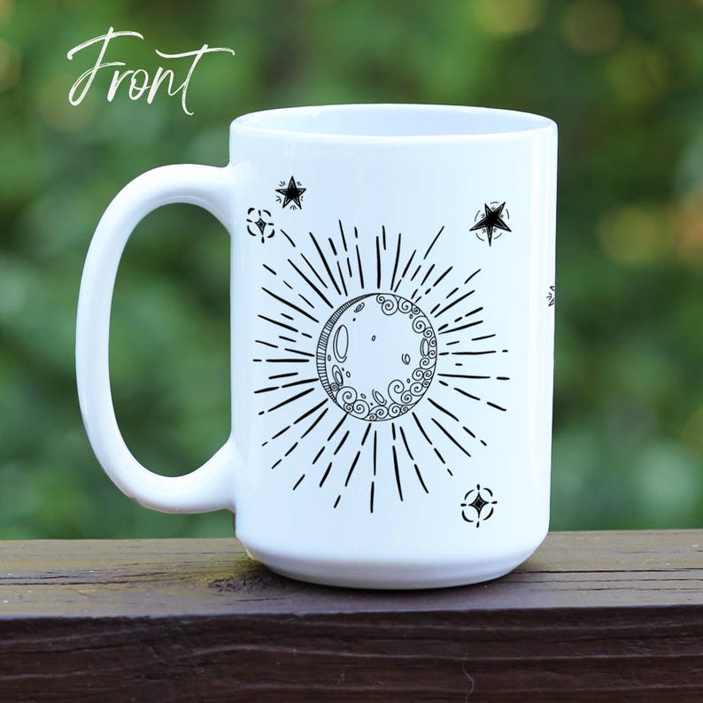 Full Moon Mug in My Defense Full Moon Mug Astronomy Gift | Etsy