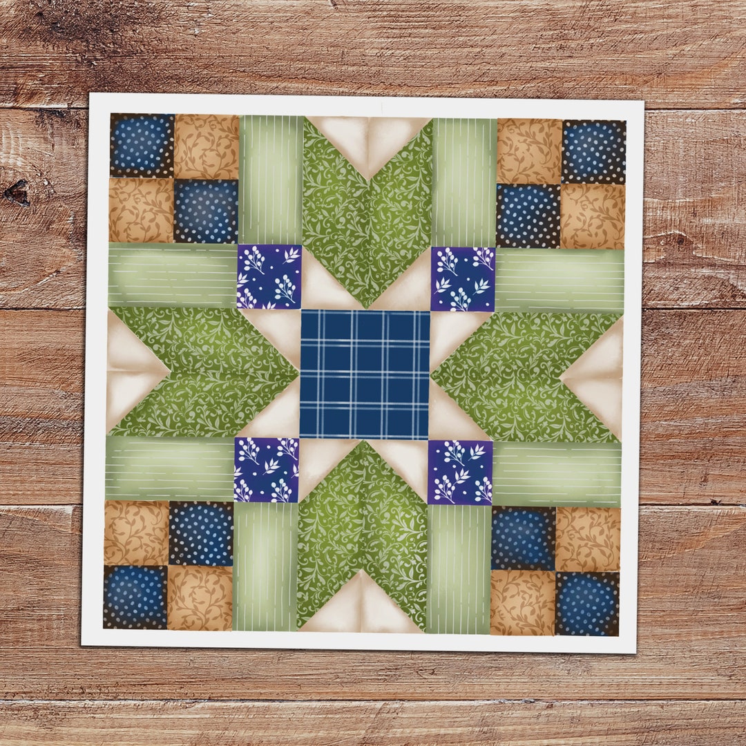 Blackford's Beauty Star Quilt Block Sticker, Planner, Quilting Journal ...