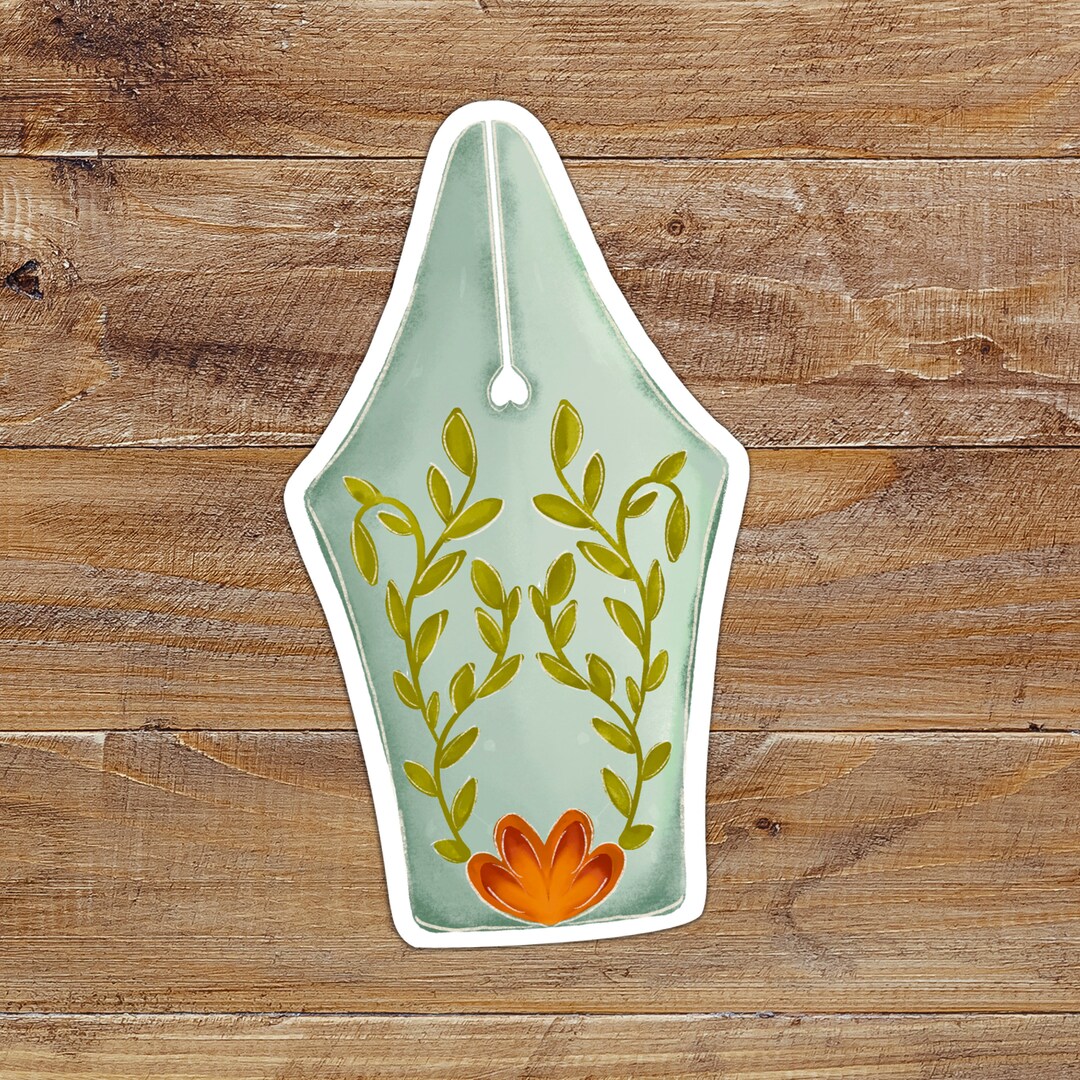 Garden Flower Fountain Pen Sticker, Planner Journal - Etsy