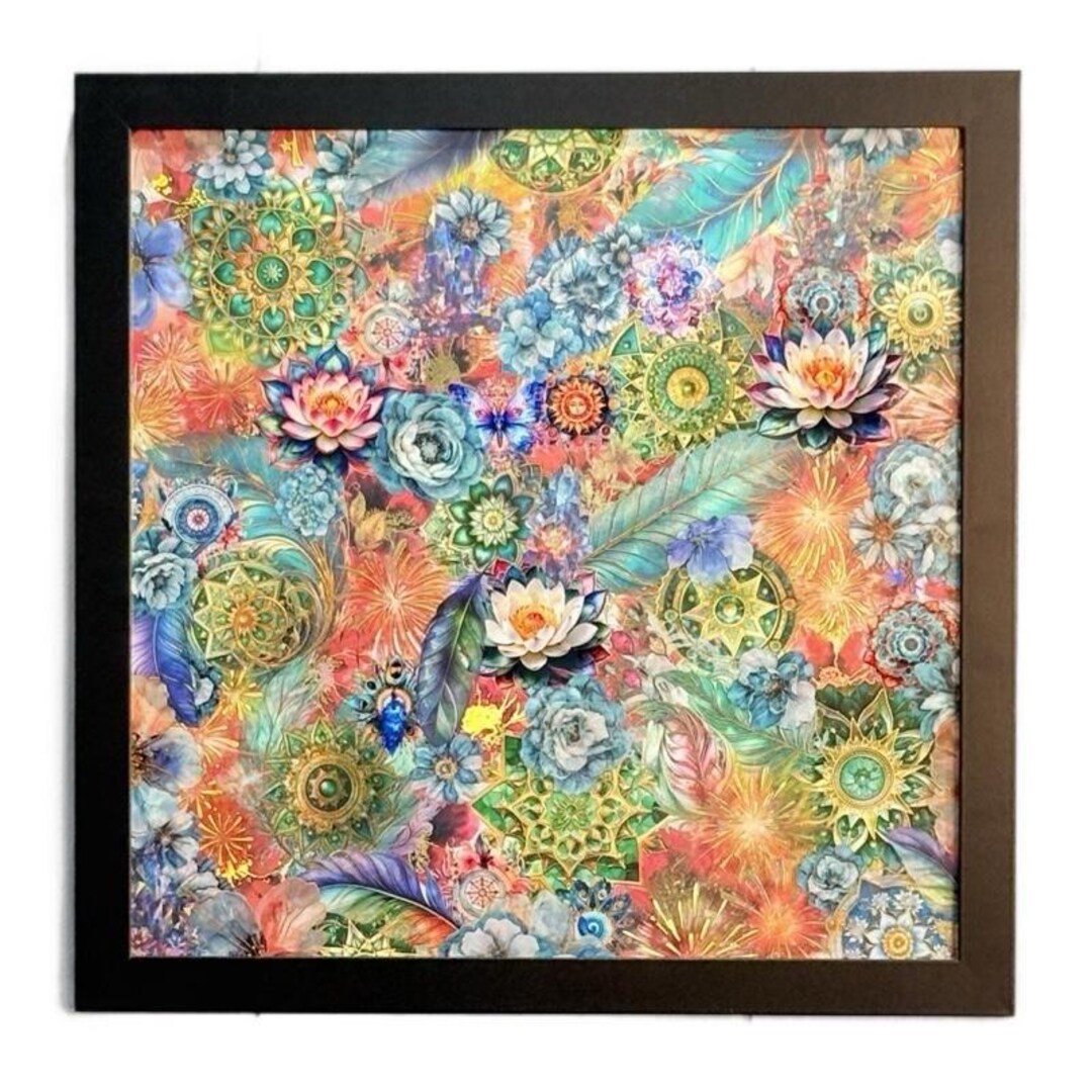 Handmade Sticker Collage Wall Art Unique One of a Kind Design Using ...